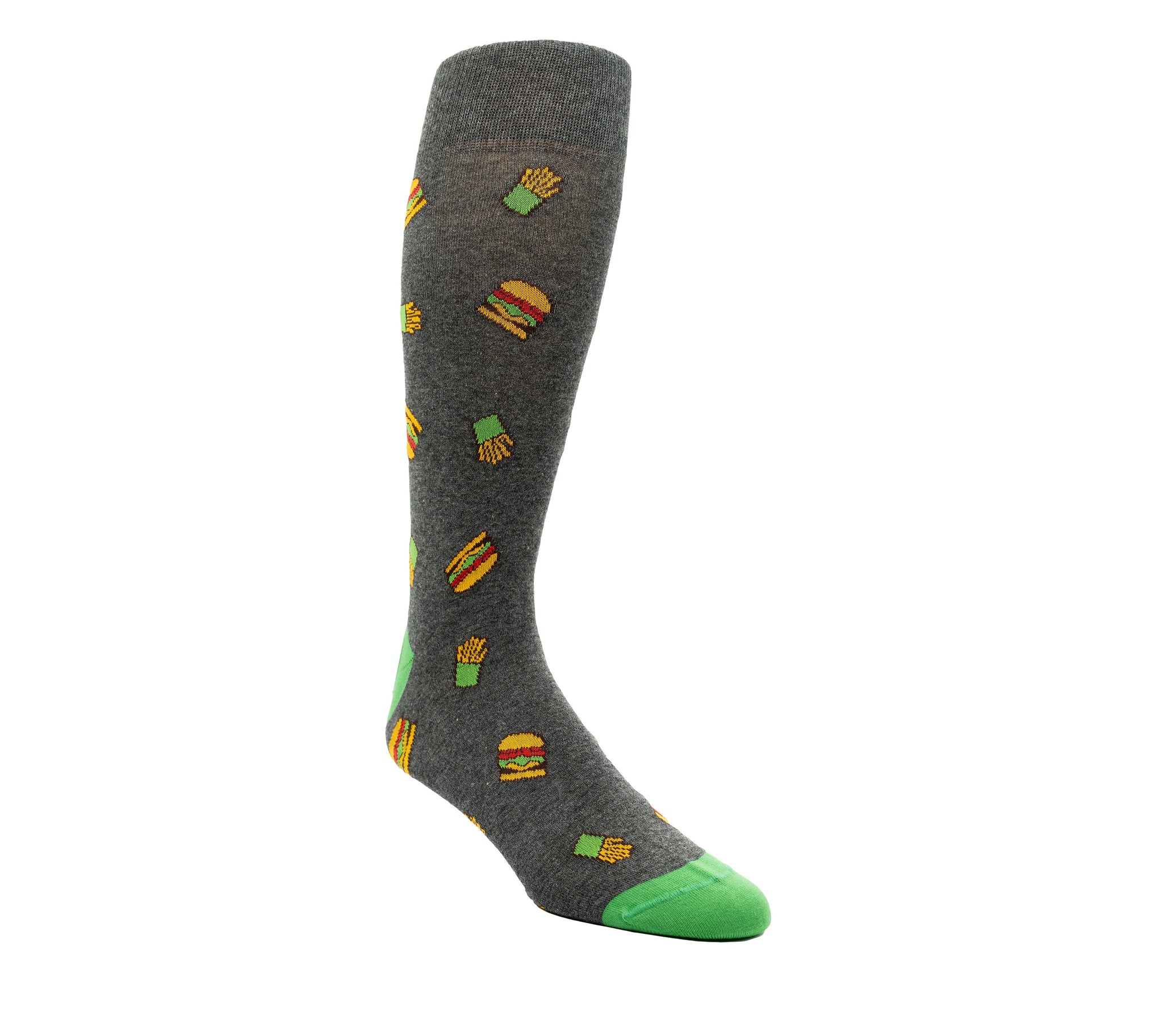 Men's Burgers and Fries Socks | Peruvian Pima Cotton Mid-Calf Socks ...